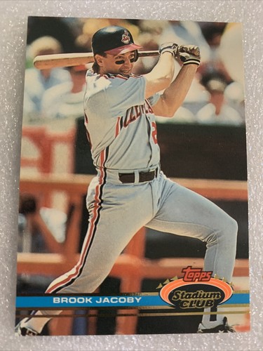 1991 Brook Jacoby Stadium Club Baseball #286 Cleveland Indians MLB ...