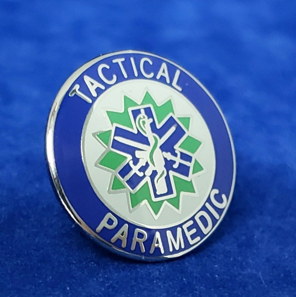 TACTICAL PARAMEDIC PIN: 7/8" Size, Silver (nickel) Plated, Item #318 | eBay
