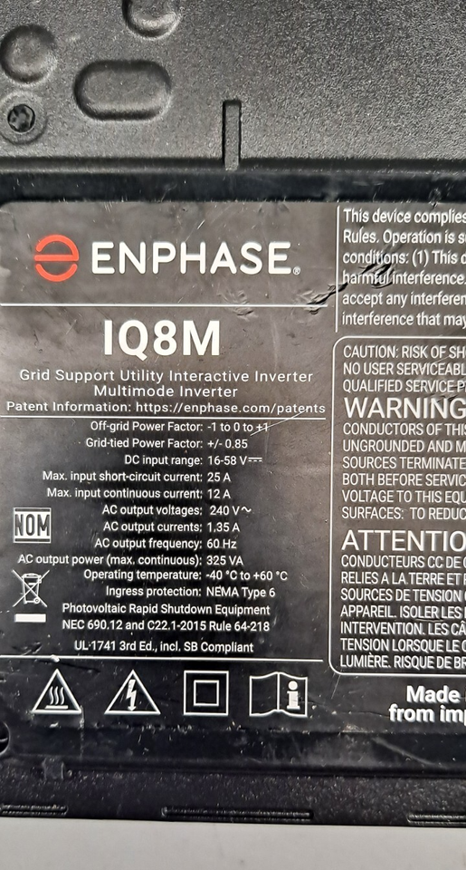 Enphase IQ8M Microinverter (IQ8M-72-M-US) MC4 Wire Connector | eBay