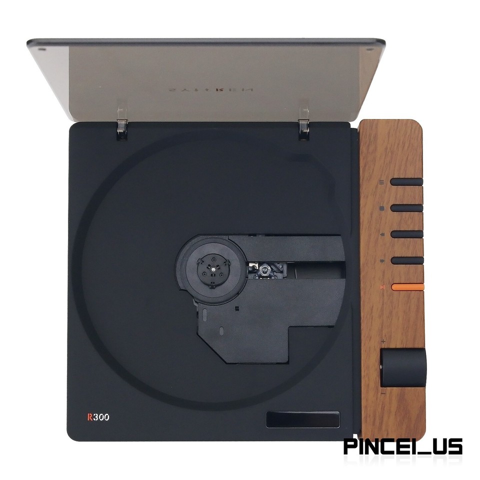 Syitren R300 Wooden CD Player Bluetooth Audio Player Support for CD/CD ...