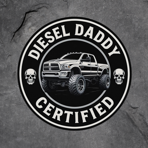 Diesel daddy certified sticker vinyl decal funny skull truck lifted ...