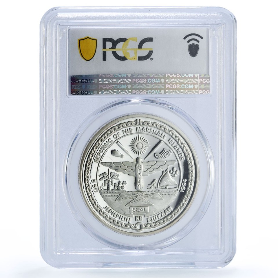Marshall Islands 50 dollars Venus Solar System Space PR 68 PCGS silver ...