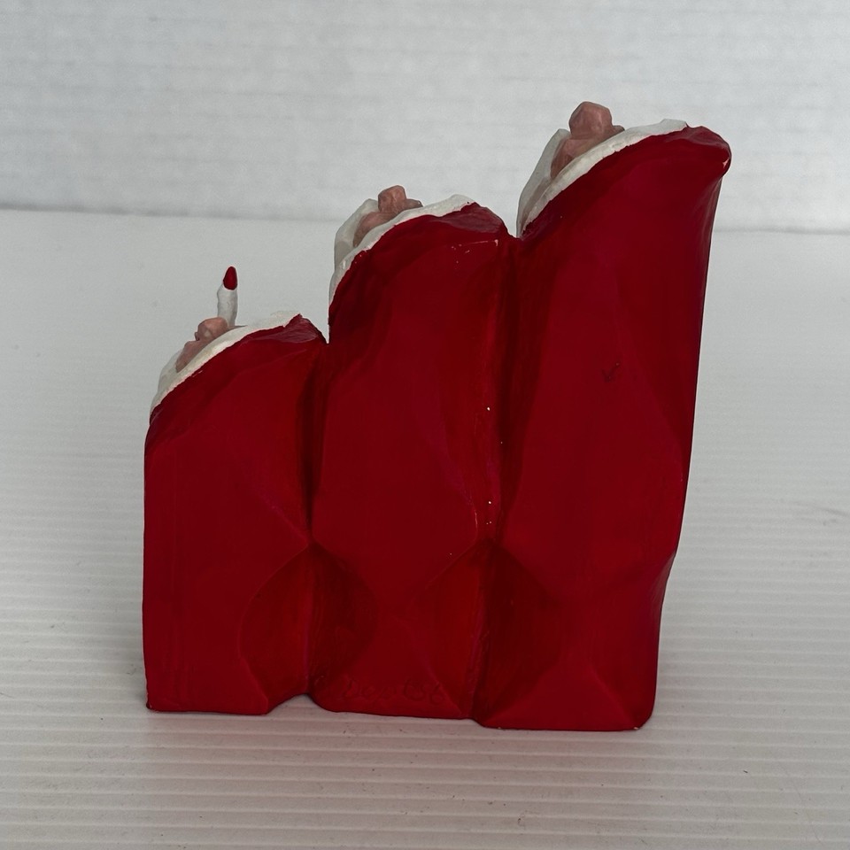 NEW DEPT 56 BAREFOOT SANTA TRIO HOLDING CANDLESTICKS FIGURINE - FOLK ...