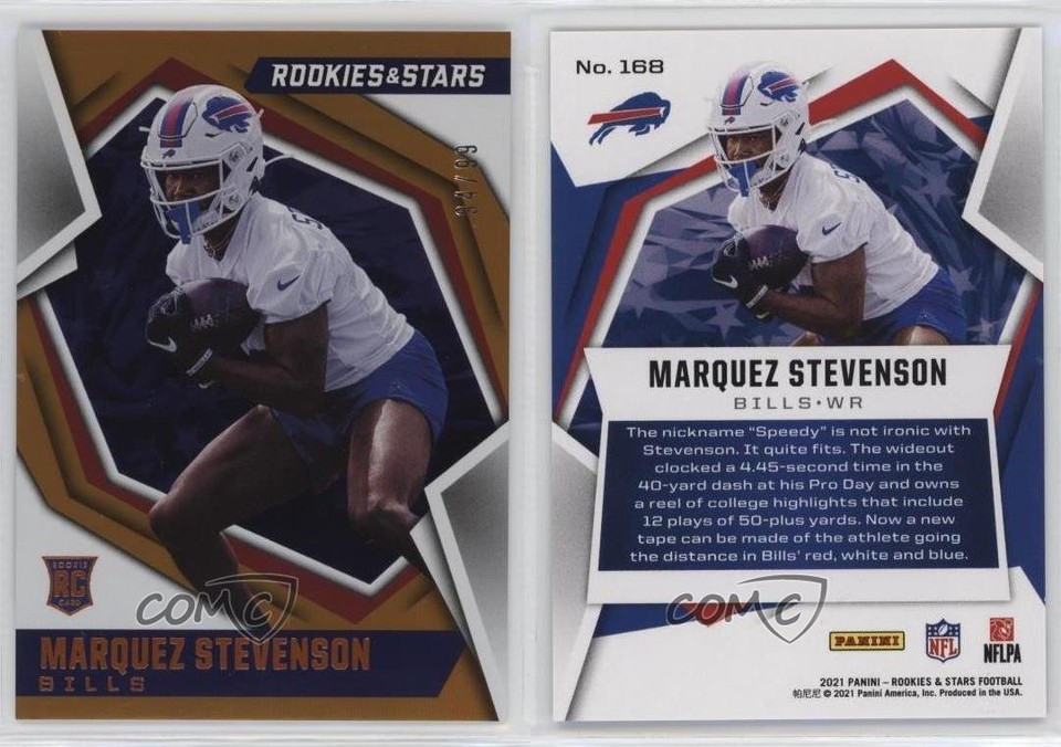 2021 Panini Rookies & Stars Rookies Orange 94/99 Marquez Stevenson #168 ...