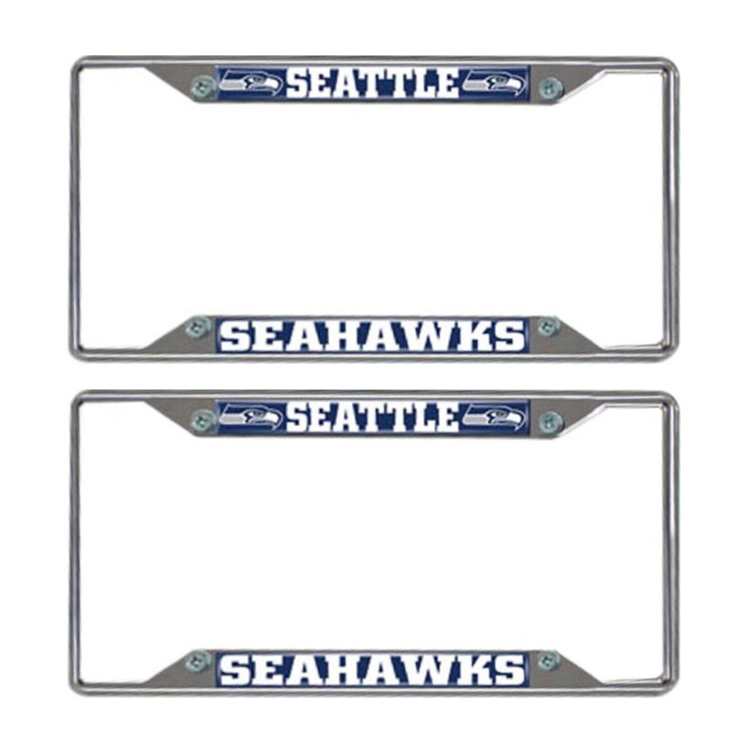 Football Team Seattle Seahawks Chrome Auto License Plate Frame-2 PC | eBay