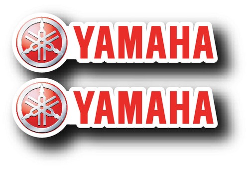 2X YAMAHA RED DECAL STICKER USA MADE TRUCK VEHICLE FISHING BOATS MOTOR ...