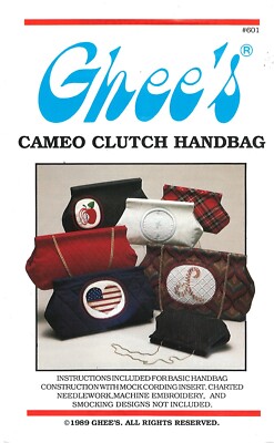 1989 Ghee's #601 Cameo Clutch sizes S-L Handbag sewing pattern uncut ...