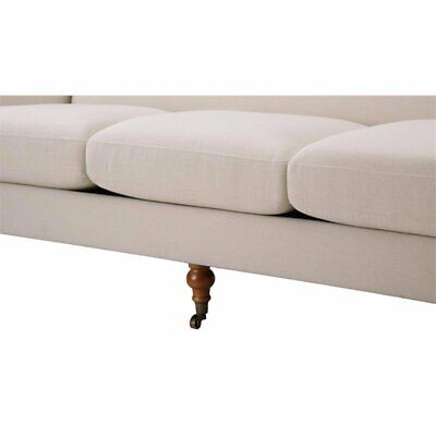 Alana Lawson Recessed Arm Sofa Metal Casters Sky Neutral 789261074882 ...