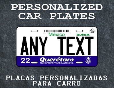 QUERETARO CAR PLATE / PLACA PARA CARRO DE QUERETARO/CAR PLATE ESTADOS ...