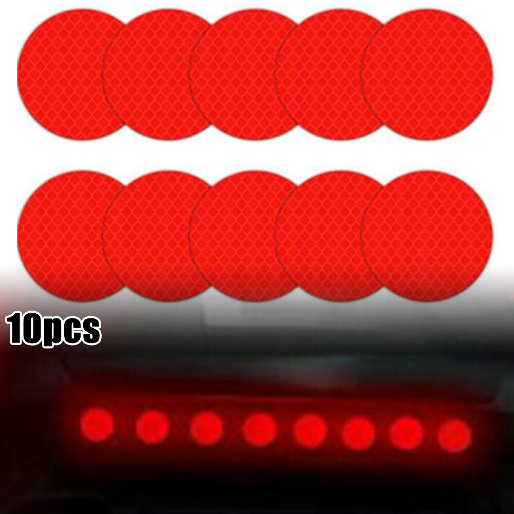 Increase Awareness on the Road with 10 Red Reflective Stickers for ...