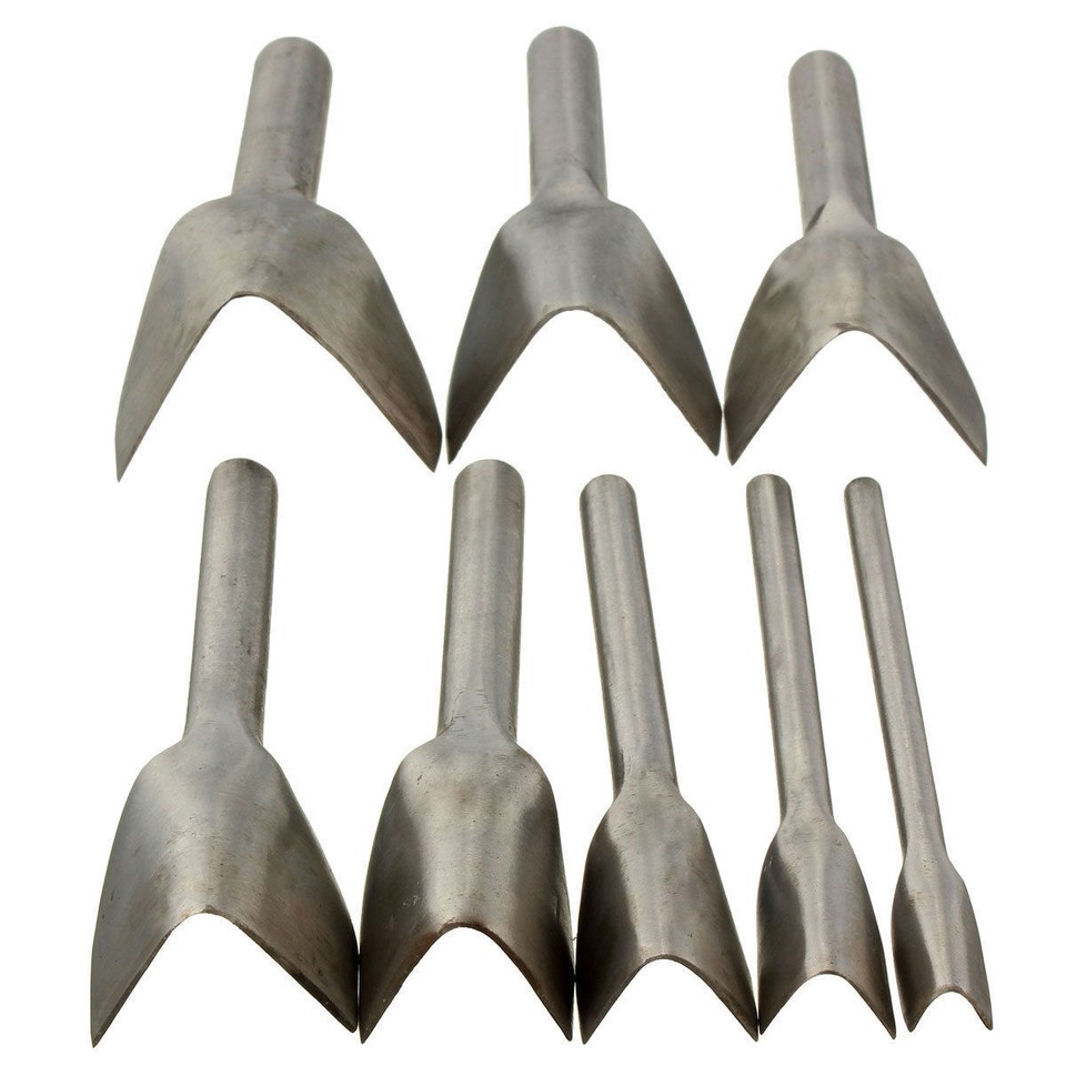 10-45mm V Shape Leather Craft Half-Round Cutter Punch Strap Belt Wallet ...