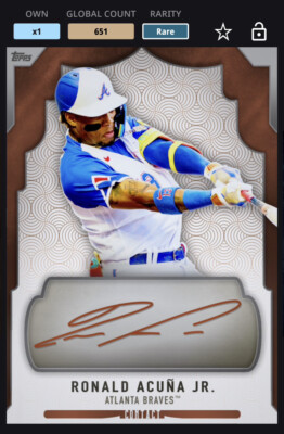 [DIGITAL CARD] Topps Bunt 2023 RONALD ACUNA JR. CONTACT SIGNATURES ...