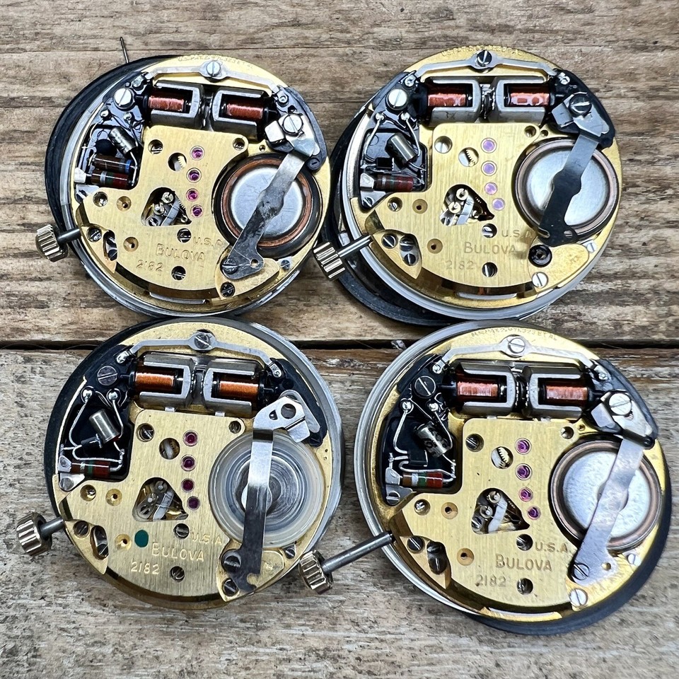 Bulova Accutron Wrist Watch Movements - Series 2182 - Day Date Dial | eBay