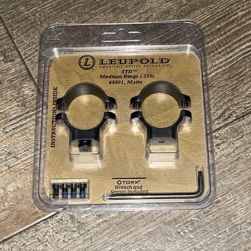 Leupold 49901 STD Rings Extension Rings 1” Diameter Medium Black Matte ...