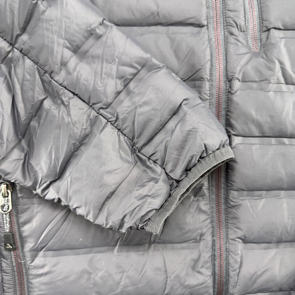 Gerry Jacket Mens XL Grey Puffer Lightweight Down Insulated Full Zip ...