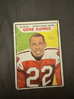 1965 Topps CFL #78 GENE GAINES Ottawa Rough Riders Football Card | eBay