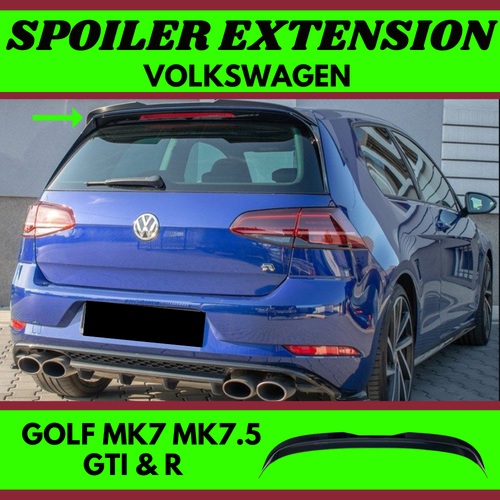 Rear Spoiler Extension For Volkswagen Golf MK7 MK7.5 GTI & R Gloss ...