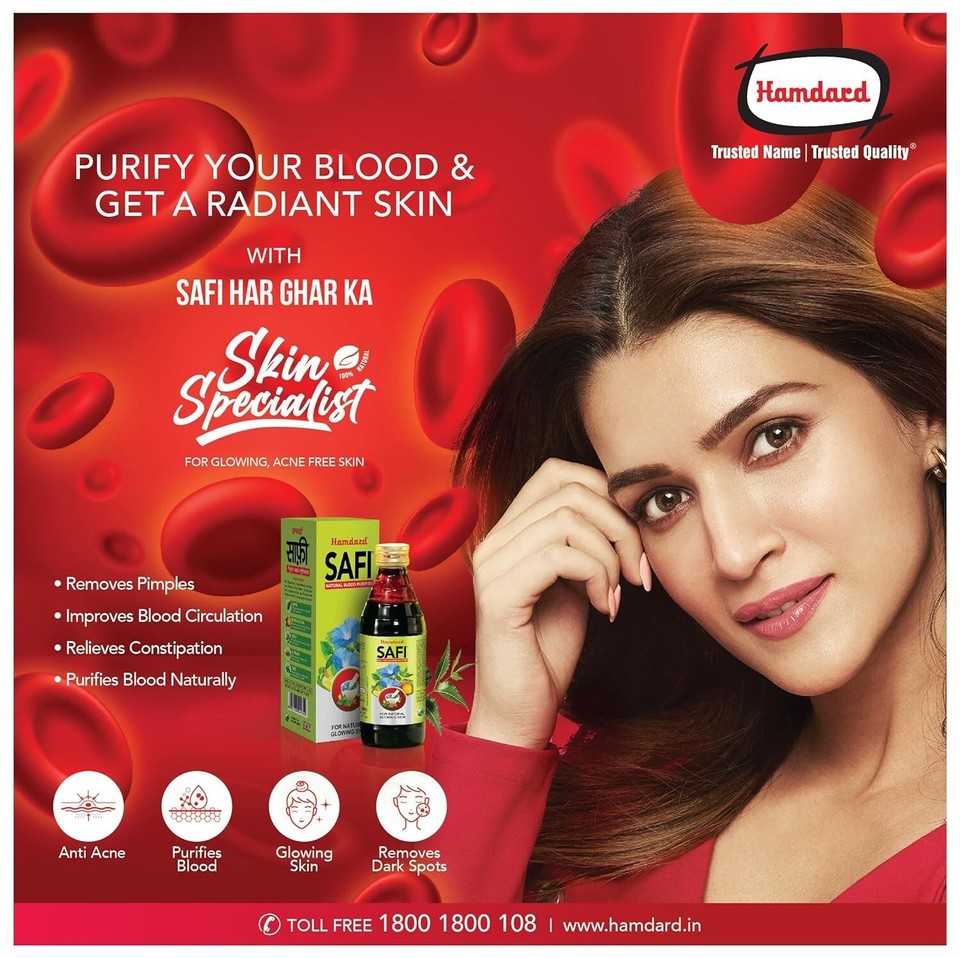 Hamdard Safi Natural Blood Purifier Syrup For Acne Pimple Blemishes ...