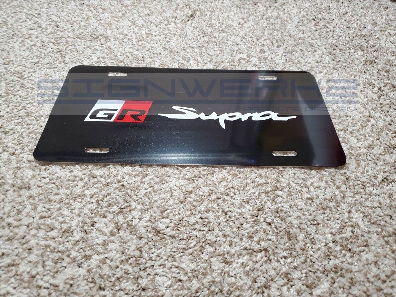 Gazoo Racing Supra Metal Plate novelty vanity Black plate 2 colors | eBay