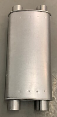 EXHAUST MUFFLER 704093 DUAL IN OUT TRANSVERSE | eBay