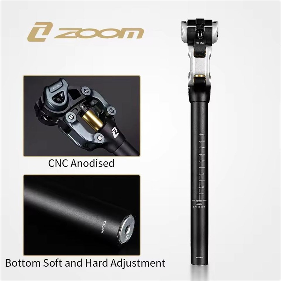 ZOOM Parallelogram Suspension Seatpost 30.9/31.6 x 320mm MTB Shock ...