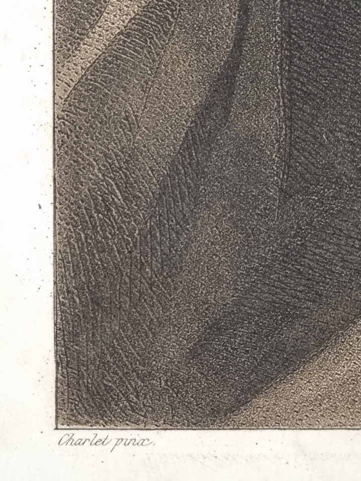 Engraving Signed 19th " Un Vieillard " " 'ARTIST " Charlet & Ledoux ...