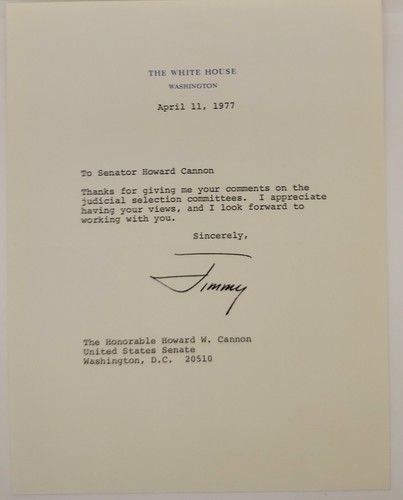 President Jimmy Carter Signed White House Letter | eBay