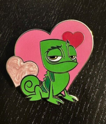 Disney Disneyland Paris Heart Pascal Pin DLRP Rapunzel Chameleon ...