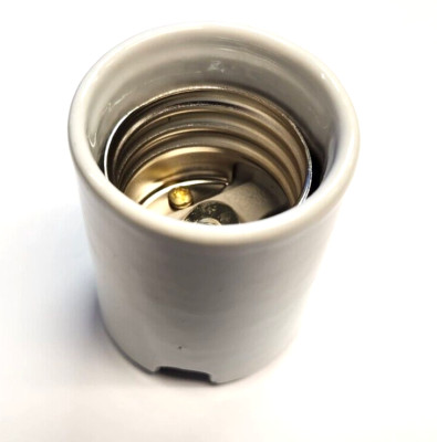 Leviton 8694 Mogul Base Keyless, Glazed Porcelain Lampholder - White | eBay