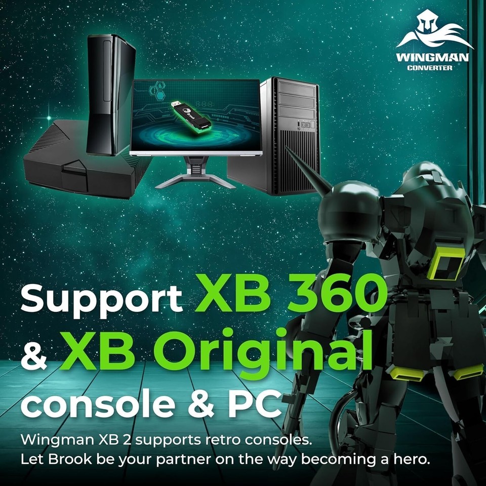 Brook Wingman XB2 Xbox 360 Use PS5 / Series X Controllers Wireless ...