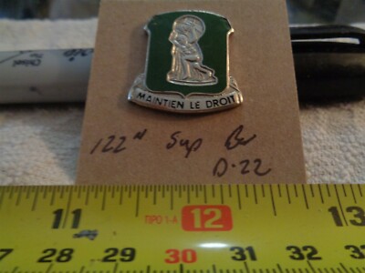 122nd Support Battalion D-22 Unit Crest, DI, DUI (DRAW#E1) | eBay