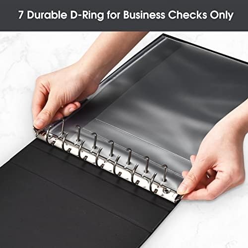 7 Ring Check Binder, 3-On-A-Page Checkbook Holder, 500 Capacity | eBay