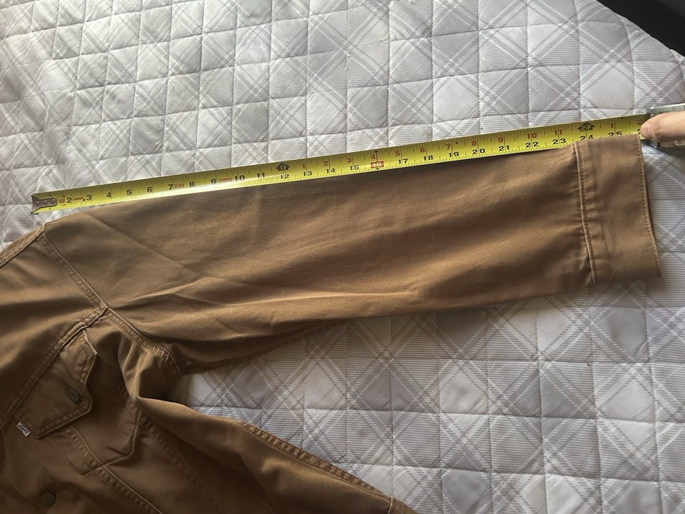 Levi's Brown Canvas Trucker Jacket Unlined Type 3 Rare Size M/L Filson ...