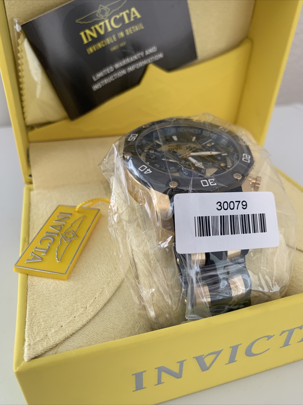 Invicta+30079+Pro+Diver+Men%27s+50mm+Chronograph+Gold-tone+Blue+Dial ...