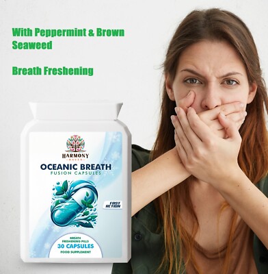 Oceanic Breath Fusion Capsules 30 - Fresh Breath - Peppermint & Brown ...