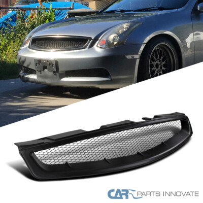 Fit 03-07 Infiniti G35 2Dr Coupe Black ABS Front Hood Mesh Style Grill ...