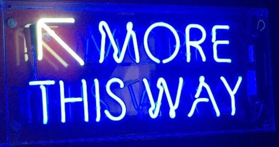 More This Way Neon Sign Lamp Light Pub Acrylic Glass With Dimmer | eBay