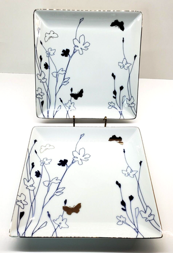 CHARTER CLUB Grand Gourmet Silhouette SQUARE APPETIZER / SALAD PLATES ...