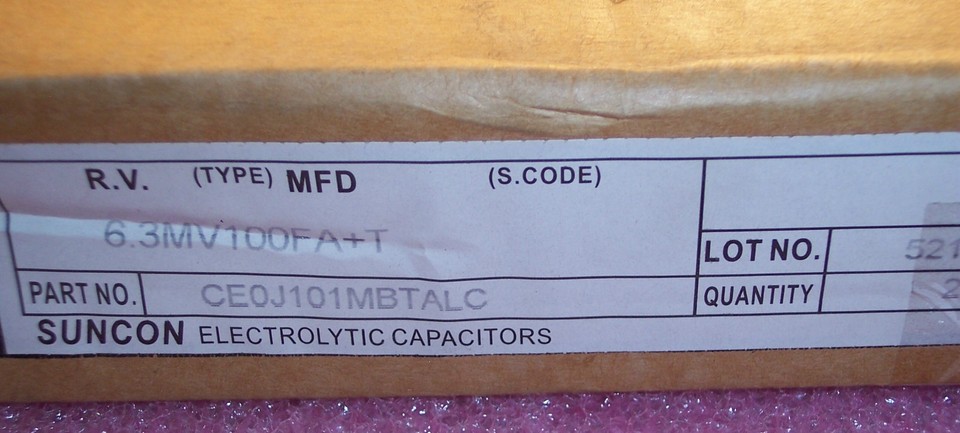 QTY (100) 100uf 6.3V 105' 5x11 RADIAL ELECTROLYTIC CAPACITORS 6 ...