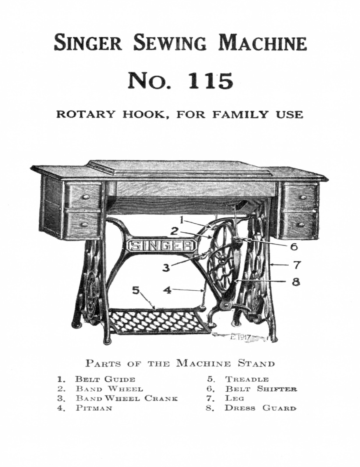 Singer Sewing Machine No. 115 Instruction Manual "1915" (32 Page) | eBay