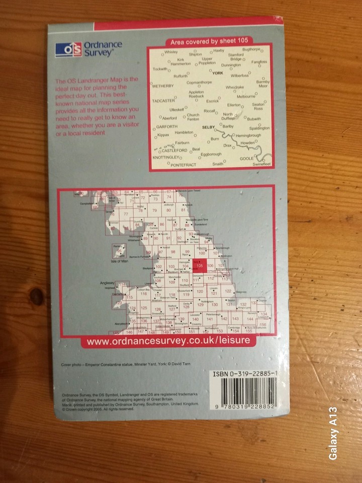 York and Selby OS Landranger Map Sheet 105 | eBay