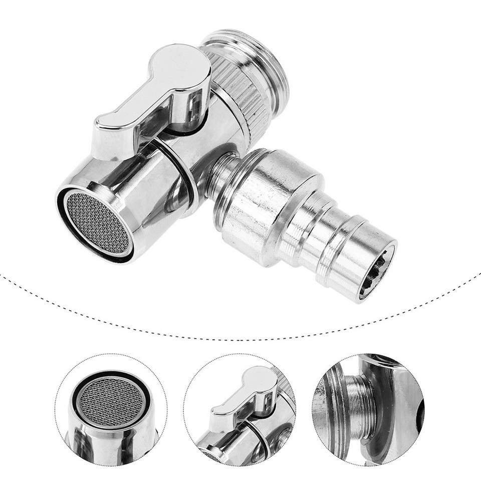 Washing Machine Hose Taps Splitter with Rotating Arms Water Sink ...