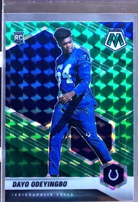 2021 Mosaic Dayo Odeyingbo Prizm Green RC #357 Colts | eBay