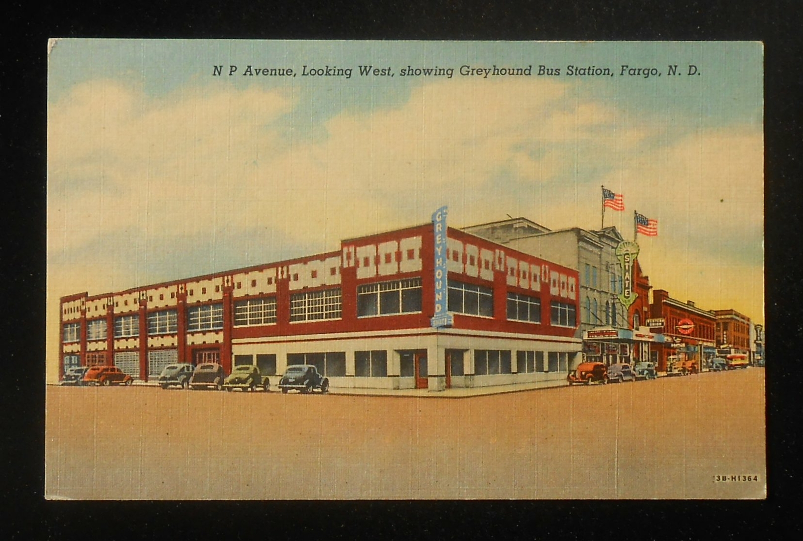 1930s N P Avenue looking West showing Greyhound Bus Station Old Cars ...