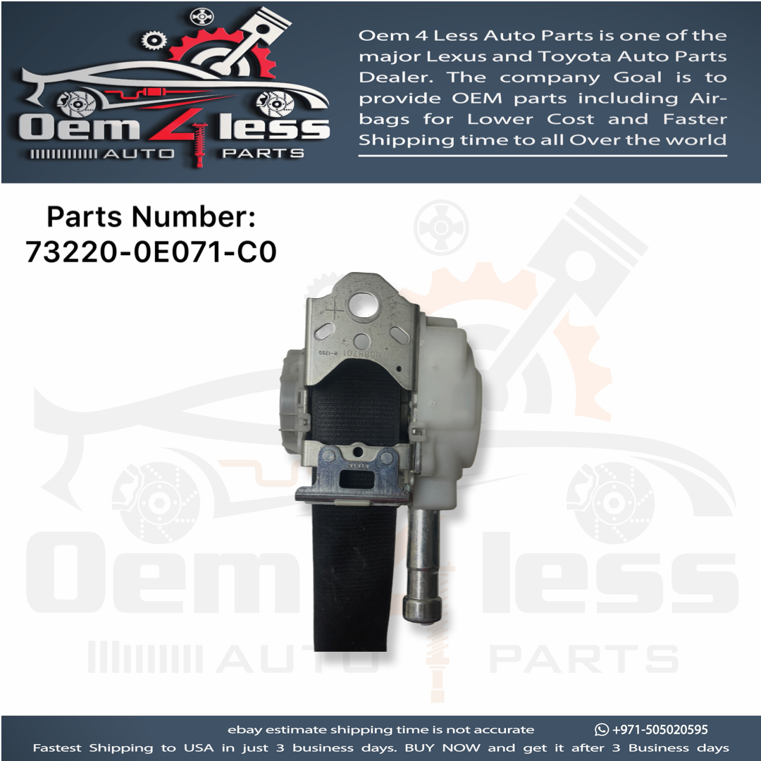 Toyota Highlander Front Left Side Seat Belt 2014 To 2019 OEM 73220 ...