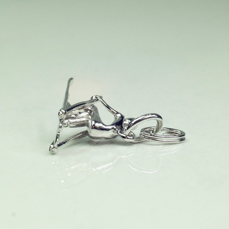 Sterling Silver Skier Skiing Charm Or Pendant 925 | eBay