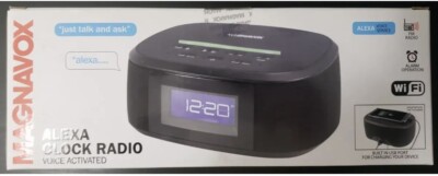 Magnavox Alexa Clock Radio Voice Activated WiFi Backup Battery | eBay