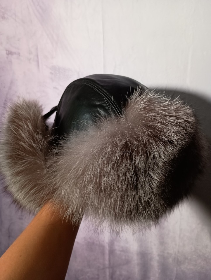 Real Fur ushanka hat Fox Fur Hat Winter | eBay