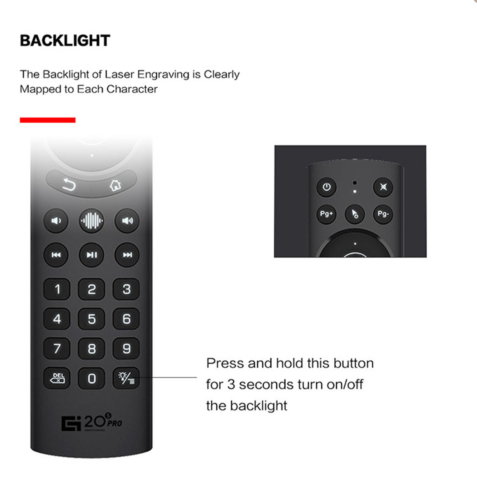 G20S Pro 2.4G Wireless Fly Air Voice Control Remote for Smart TV ...