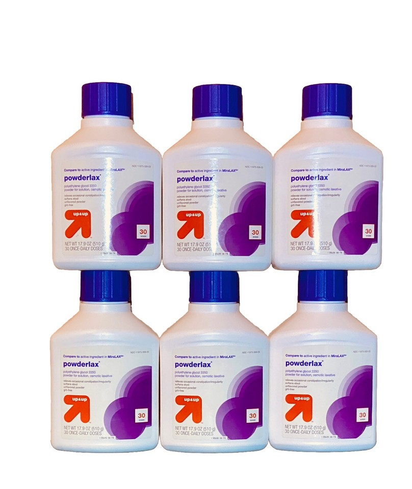 6 Pack PowderLax PG3350 *Compare to MiraLAX Clear Total 180 DOSES! Exp ...